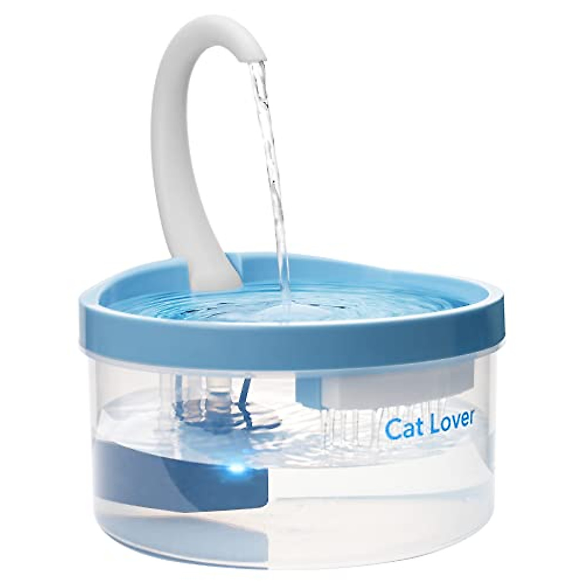 Rosfim Cat Water Fountain, 68 oz/2,0L LED Pets Dispenser Dog Water Fountain, Ultra Quiet Automatic Dog Drinking Fountain for Cat and Dog