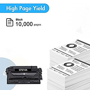 14A CF214A Toner Cartridge 1-Pack Black Compatible for HP 14A CF214A 14X CF214X Laserjet Enterprise MFP 700 M712 M712n M725 M725dn M712dn M725f M725z M712xh M725z M712 M725 Series Printer High-Yield
