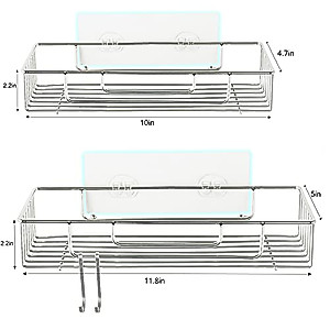 YSJHHJLL Shower Caddy, Shower Organizer, Shower Shelf, Bathroom Organizer, Shower Organizer Hanging, Adhesive Wall Mounted Shower Shelves, No Drilling, No Rust, Never Collapse, for Bathroom Storage ( 2 pack).