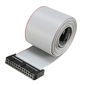 uxcell IDC Gray Wire Flat Ribbon Cable 26 Pins 128cm Length 2.54mm Pitch Type-B