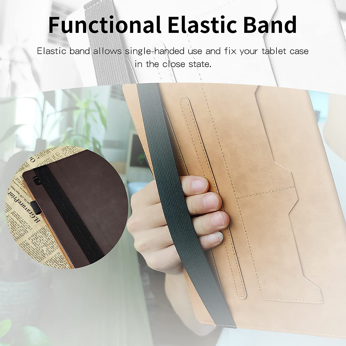 TIPOYOROO Case for Samsung Galaxy Tab A7 Lite 8.7 inch 2021 Case SM-T220 / T225 Bussiness Premium PU Leather Folio Stand Cover Flip Shell with Card Slot for Galaxy Tab A7 Lite 8.7'' Tablet -Brown