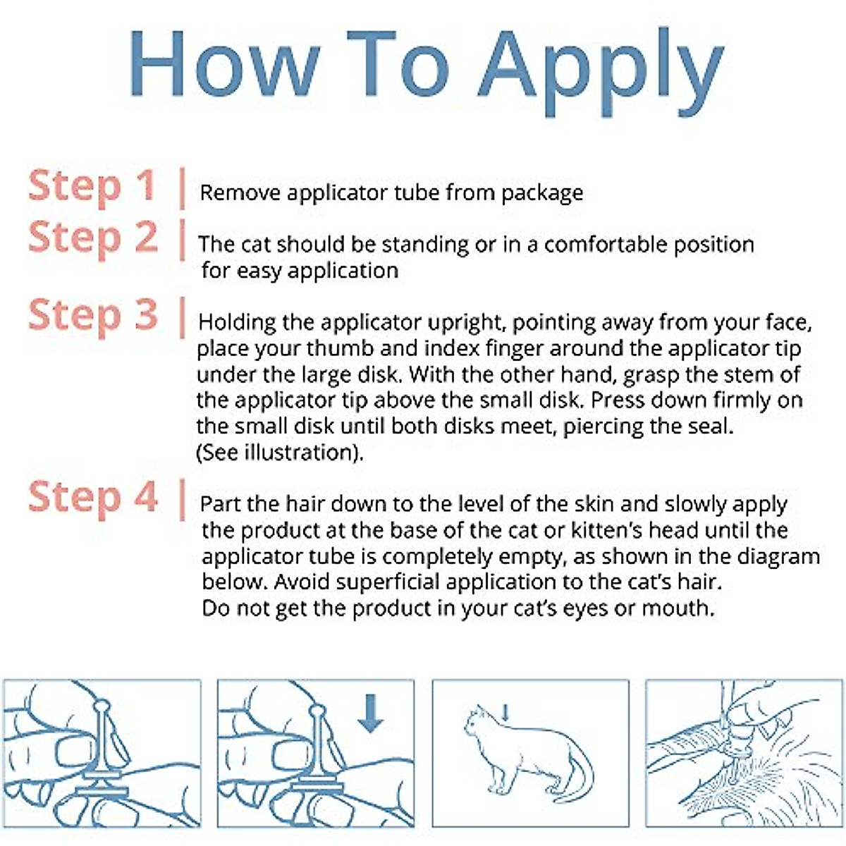 Catego Fast-Acting Flea and Tick Treatment For Cats/Kittens (Over 1.5 lbs) Kills Fleas Within 6 Hours, Prevents Flea Re-Infestations