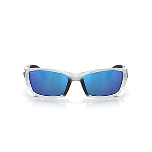 Costa Del Mar Man Sunglasses Silver Frame, Blue Mirror Lenses, 61MM