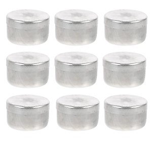 ULTECHNOVO Aluminum Tin Jar - 9pcs Empty Refillable Containers Lid Round Tin Empty Container Bulk Storage Tin Jars for Candle Powder Soil