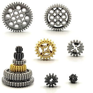 116 pcs Technical Gears Axle Pin Connectors - Wheels Connectors Rack Gear Car Building Brick Accessories Pieces Sets Compatible with Mindstorms Building Bricks Block Technical Toys (116 TECH PARTS)