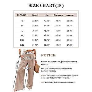 Angerella High Waisted Palazzo Pant for Women Comfy Soft Wide Leg Flowy Pants for Women BrownStripe S