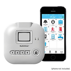 SKYLINK SK-250 Deluxe Connected Wireless Security Alarm Automation System with Camera Compatible with iOS, Android, Echo Alexa, Google Home and IFTTT and No Monthly Fees, 1 Count (Pack of 1), White