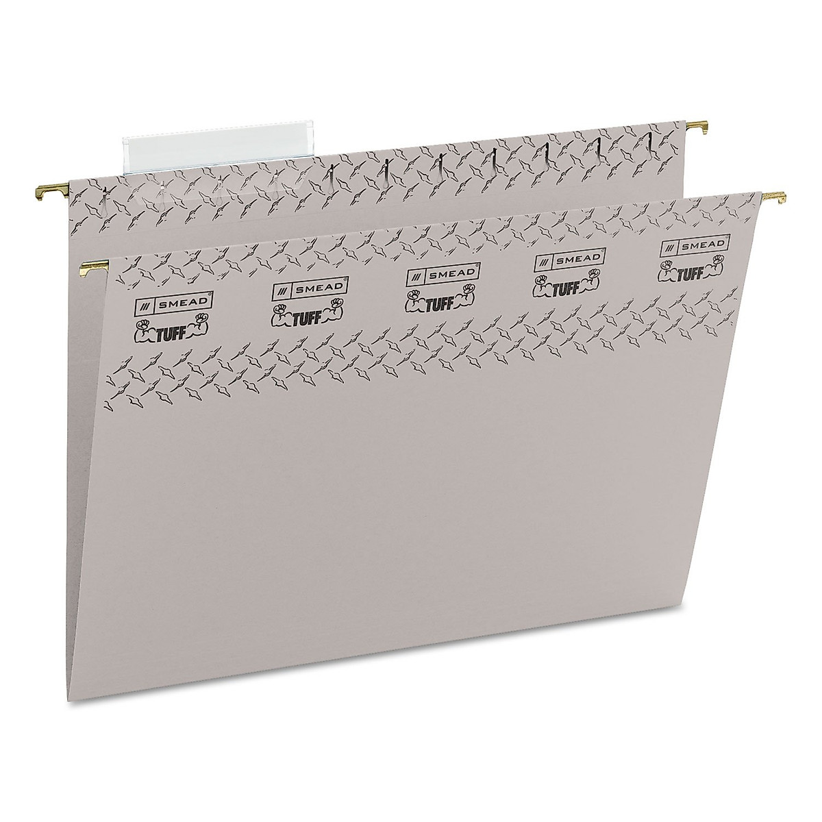 Smead 64092 Tuff Hanging Folder with Easy Slide Tab Letter Steel Gray 18/Pack