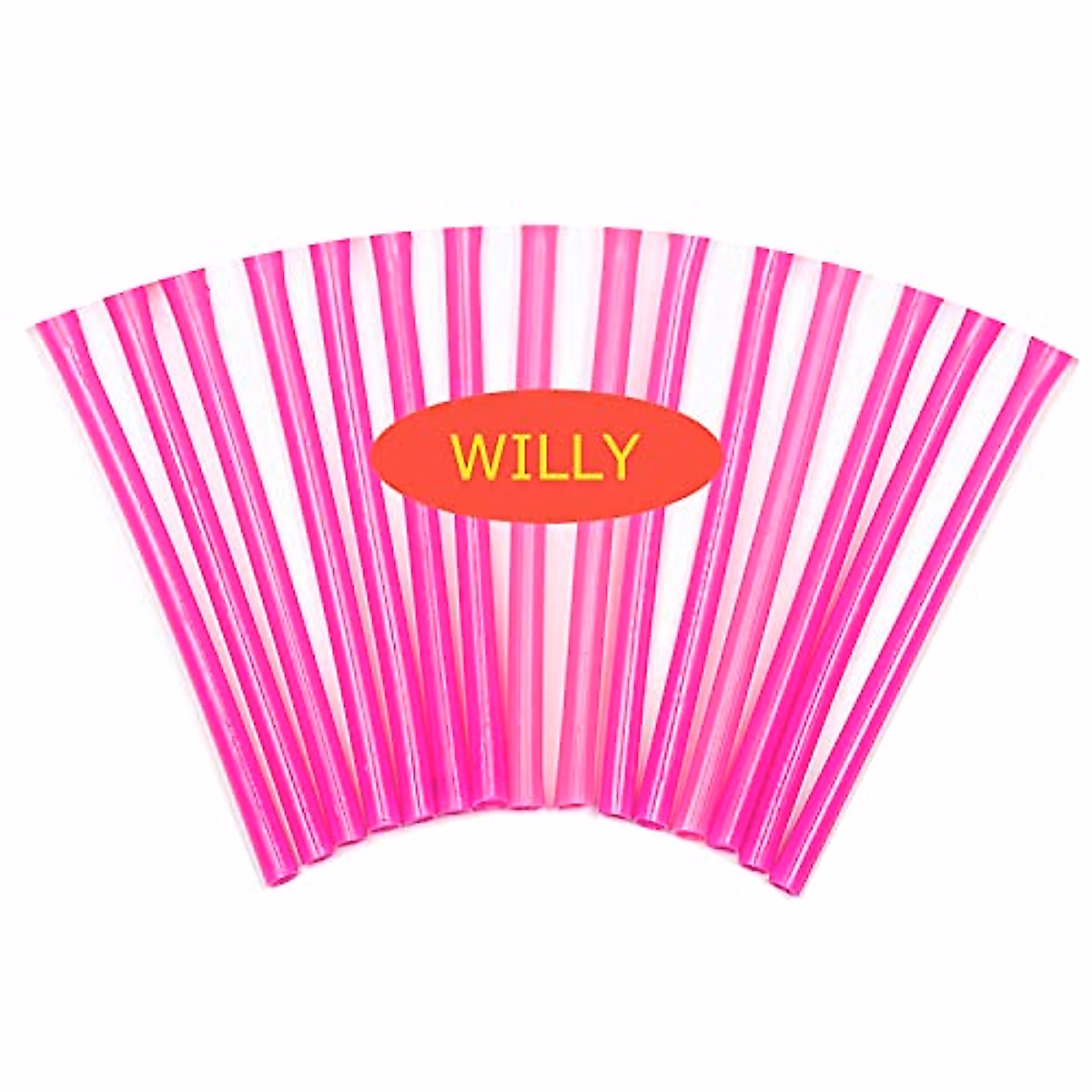 Plastic Drinking Straws - Reusable Drinking Straw Set - Thick & Durable Straws for Party, Picnic or Camping - Long Straws for Juices, Soda & More - 30 Pcs Red