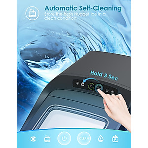 Oraimo Nugget Ice Maker, Ice Makers Countertop, 26 Lbs/Day Tooth-Friendly Chewable Ice with Self-Cleaning & Auto Water Refill, Sonic Pebble Ice Maker Machine for RV, Home and Kitchen, Silver