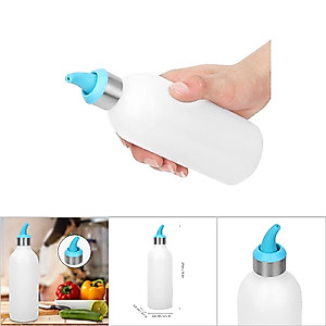 Squeeze Bottle, Empty Squeeze Bottles Leak Proof Refillable Condiment Container Squeeze Condiment Bottles for Kitchen Use Condiments Dressings (blue)