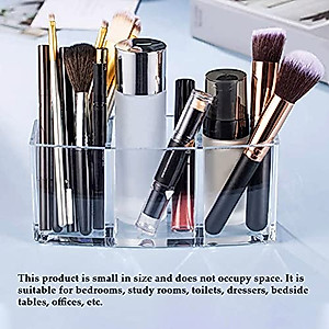 TIMESETL 5 Pack Qtip Holder Dispenser for Cotton Ball, Cotton Swab, Cotton Round Pads, Floss, 10 oz Clear Plastic Apothecary Jar Set for Bathroom Canister Storage Organization, Vanity Makeup Organizer