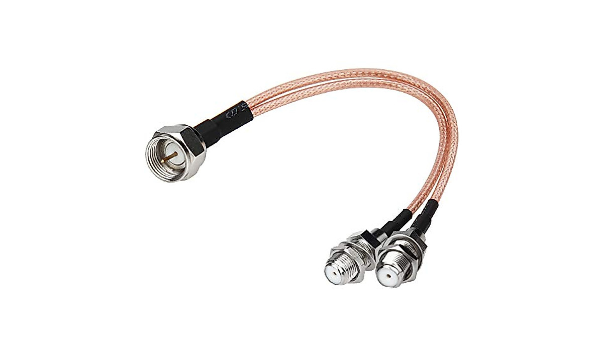 Get F-Type RG6 3 Way Coax Splitter for TV Antenna Cable