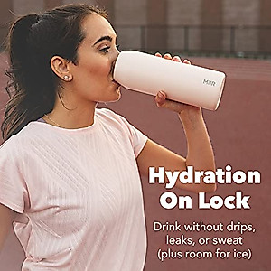 MIIR, Wide Mouth Water Bottle, Vacuum Insulated Leakproof, Stainless Steel Construction, White, 16 oz