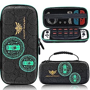 BRHE Switch Case,Carrying Case for Nintendo Switch/Switch OLED Zelda Tear of The Kingdom,Nintendo Switch Case Portable Hard Shell Pouch Carry Travel Game Bag for Nintendo Switch Accessories