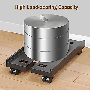 Kriico Computer Tower Cart, Adjustable Mobile CPU Stand, PC Tower Stand with Rolling Casters, CPU Raise Fits Most PC Gaming Office Desk Accessories(Black)