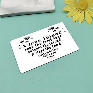 Thanksgiving Gift Friendship Gift Engraved Wallet Insert Card Best Friend Card for Coworker Thank You Gifts for Brother Sister Metal Wallet Insert Card for Her Him Graduation Gift Birthday Gift