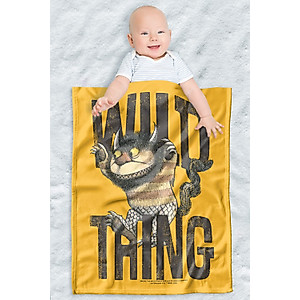 LOGOVISION Where The Wild Thing Lightweight Baby Blanket, 30"X40", Wild Thing Unisex for Infants Girls & Boys