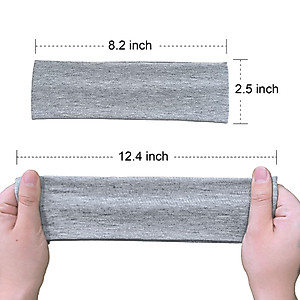 Fecawd 3PCS Headbands for Women Non Slip Elastic Sweat Hairbands Fashion Sports Hair Bands Soft Cloth Fabric Stretchy Headband for Workout Yoga Running