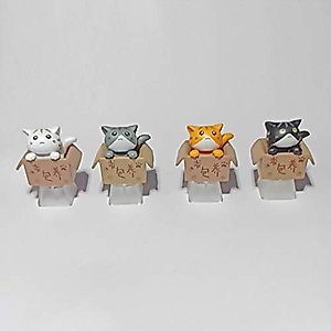 Mirai Past Cat Keycap Esc keycaps DIY Personality Custom Cartoon Anime Keycap Replacement Bottom Backlit Keycaps Gift for Mechanical Keyboard KeyCap OEM R4 Height (Transparent) (Grey), 3.5x3.5x2cm