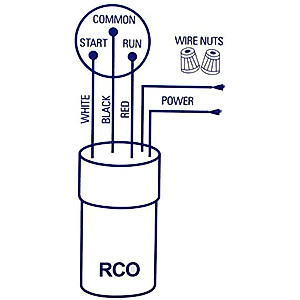 RCO410 3 in 1 Compressor Hard Start Capacitor Kit for Refrigerators & Freezers 1/4-1/3 H.P. 115VAC(2 pcs)