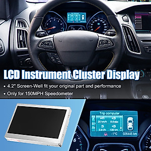 X AUTOHAUX LCD Display Color Screen LQ042T5DZ11 4.2" for 150MPH Speedometer Instrument for Ford Escape 2014-2016 for Ford Focus 2013-2016 50 Pins CMOS Clear Resolution LCD Module Anti Scratch