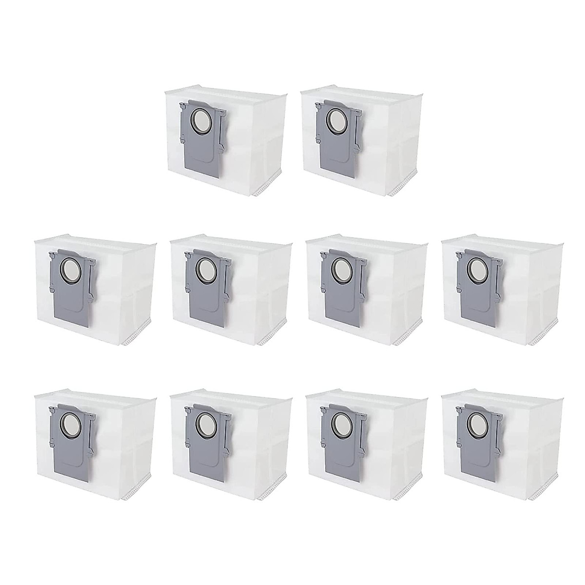 10 Pcs Roborock S7 Maxv Ultra Dust Bags, Roborock Dust Bag Reusable Compatible w/Roborock Q5/Q5+/Q7/Q7+/Q7 Max+/S7 MAXV/T8/G10S/G10SPRO Vacuum Self-Empty Dock, Troborock S7 Pro Ultra Accessories