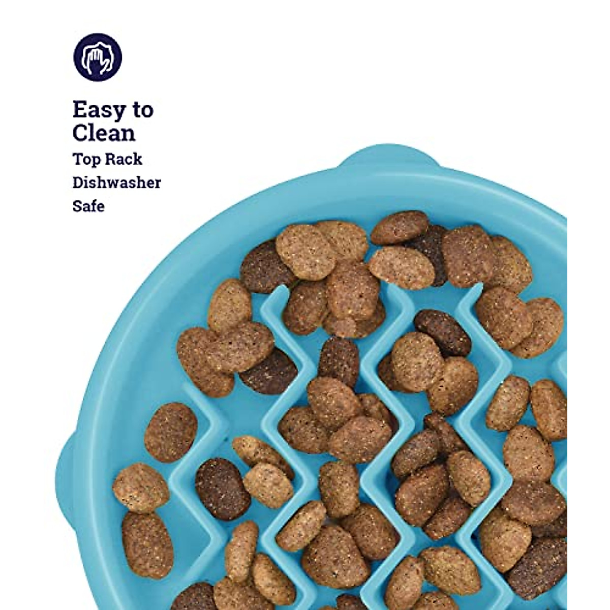 Catstages Kitty Slow Feeder Cat Bowl, Blue