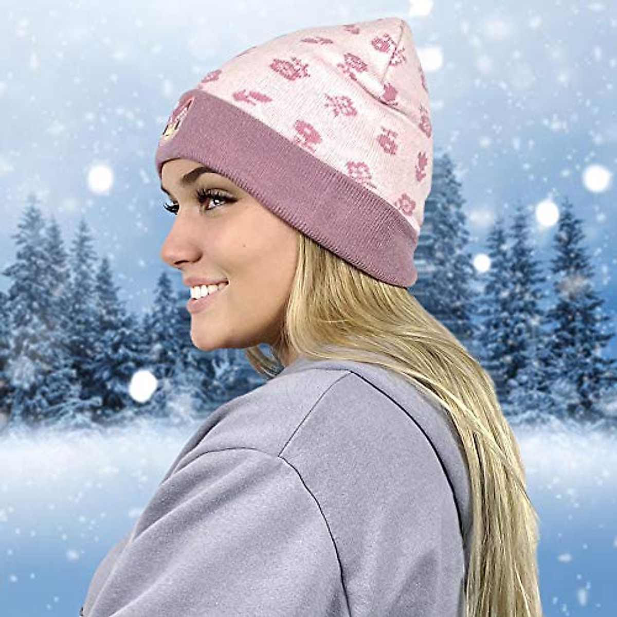 Controller Gear Authentic and Officially Licensed Animal Crossing: New Horizons - Celeste Floral Knit Beanie Foldover and Tom Nook Beanie [2 Pack] - Not Machine Specific