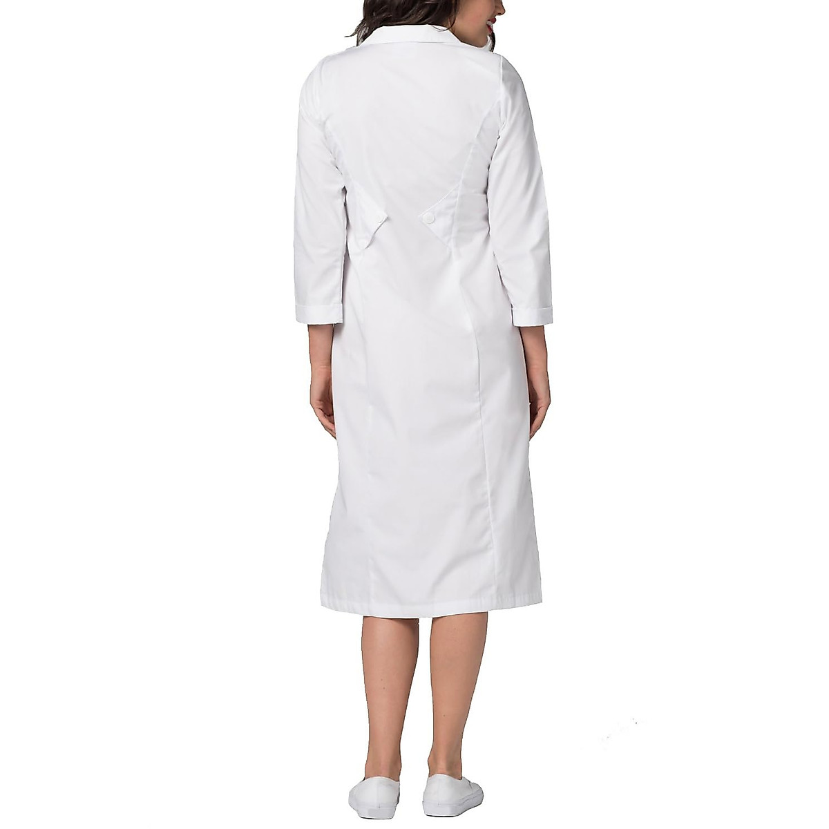 Adar Uniforms Universal Scrub Dress for Women - Embroided Collar 2801 White 8