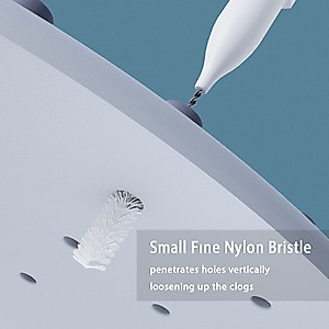 Lumkew Shower Head Cleaning Brush for Small Hole,Multifunctional Shower Head Cleaner Tool Anti-Clogging Nozzle with Storage Boxes, Showerhead Cleaning Brushes Picks for Household Bathroom, White