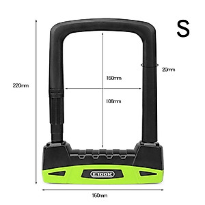 MGUOTP Bicycle Lock Bike U-Lock High End Hydraulic Shear Resistant Lock Motorcycle Lock Convenient Lock Frame Bicycle Accessories-Blue. Bike Locks (Color : Blue) (Color : Green)