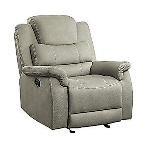 Lexicon Saffold Manual Glider Reclining Chair, Gray
