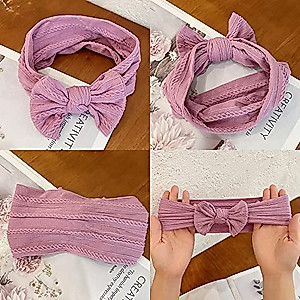 12PCS Baby Headbands and Bows Nylon Headbands for Baby Girls Headdresses For Newborns Fade Color baby Headbands Turban Knotted