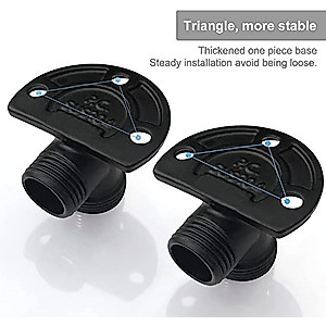 Aolemi Matte Black Installation Kit for Exposed Wall Mount Bathroom Faucet Outdoor Shower System Thermostatic Bar Mixer Valve Convert in-Wall to Surface Mount NPT 1/2 Male by G 3/4 Male Brass