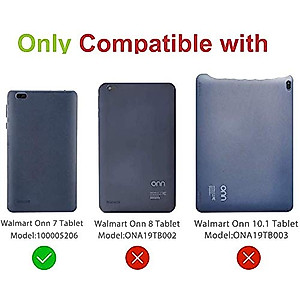 BMOUO Kids Case for Onn 7 inch Tablet 2020/2019 (Model: 100005206/100015685), with Built-in Screen Protector, Shockproof Light Weight Handle Stand Case for Surf Onn 7" Android Tablet, Blue