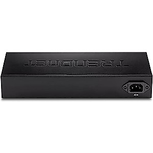 TRENDnet 10-Port Gigabit Web Smart Switch, 20 Gbps Switching Capacity, 8 x RJ-45 Ports, 2 x SFP, Slots, VLAN, QoS, LACP, IPv6 Support, Fanless, Rack Mountable, Lifetime Protection, TEG-082WS Black