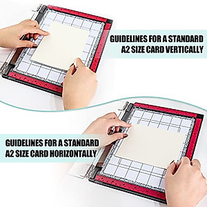 4 PCS Sticky Non-Slip Flexible Gridded Stamp Mats Grid Sheets Low Stick Mat Multi-Use Low Tack Mat,Stick and Stamp Adhesived Sheet Scrapbooking Craft Accessory