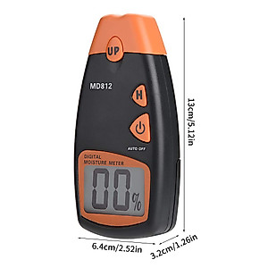 MD812 Digital LCD 2/4 Pin Wood Moisture Meter Tester Timber Hygrometer Humidity Detector with Hand Bag