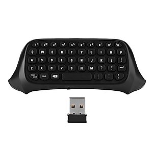 PUSOKEI Mini Controller Keyboard Controller Chat Keyboard one Controller Keyboard for one GamePad Game Gaming Controller (Black) [video game]