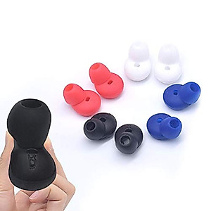 Earphone Sleeve- 5 Pairs Headset Cover Silicone Anti- Slip Replacement Earpads Ear Gel for Gear Circle SM- R130 (Watermelon Red) Earphone Sleeve