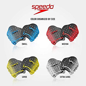 Speedo unisex adult Training Power Plus swimming hand paddles, Yellow, Large US