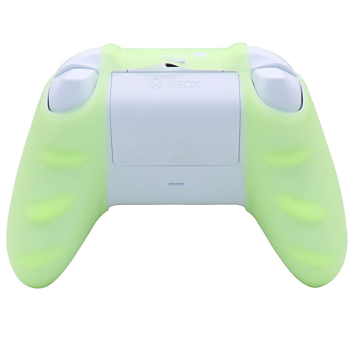 RALAN Controller Cover Silicone, Silicone Controller Cover Skin Protector in Dark Compatible for Xbox Series Controller (Black Pro Thumb Grip x 8,Cat + Skull Cap Cover Grip x 2) (Green)