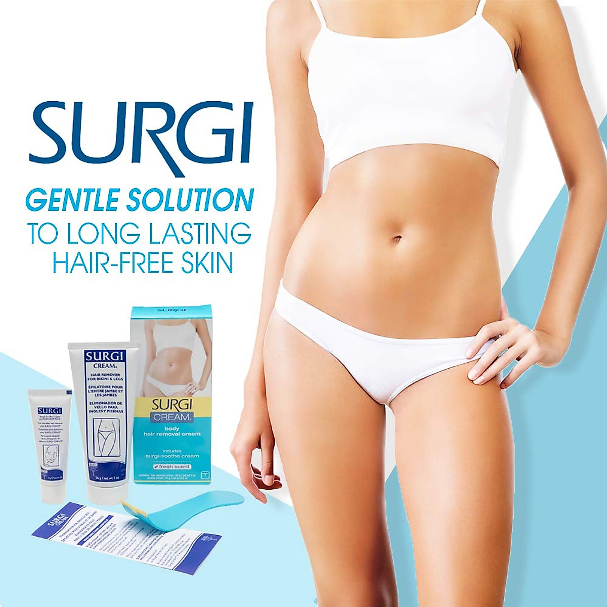 Surgi Body Hair Removal Cream Fresh Scent 2 oz, 2 Pack
