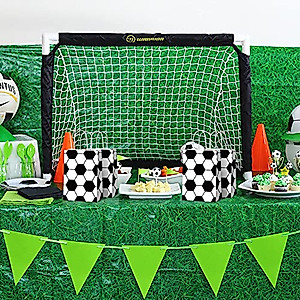 Sawowkuya 24PCS Soccer Ball Treat Bags,Football Party Favor Gift Bags Party Paper,for Kids Soccer Theme Games Day Sports Goody Bags Birthday Party Decorations Supplies