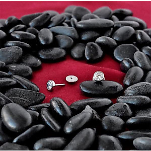 ComfyEarrings CZ Crystal Bezel Stud Earrings, Stainless Steel