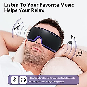 OSITO Eye Massager with Heat FSA/HSA Eligible Eyes Massager Mask with Compression Rechargeable Eye Massager for Dark Circles Eye Dry Eye Strain Eye Bags and Improve Sleep, Ideal Gift for Women/Men