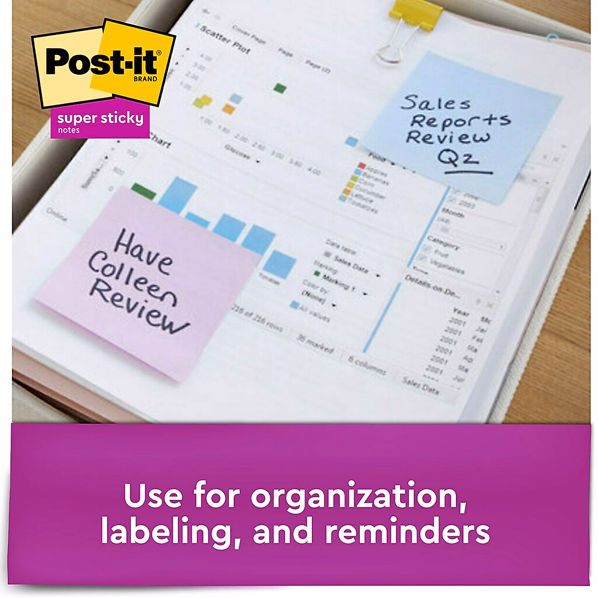 Post-it Super Sticky Recycled Notes, 3 x 3 in, 5 Pads, 2x the Sticking Power, Wanderlust Collection, Pastel Colors, 30% Recycled Paper (654-5SSNRP)