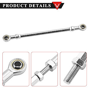 PRO BAT 2pcs 210mm Universal 11" x 5/16 8mm Tie Rod End Steering Kit Go Kart Off Road Dirt Bike ATV