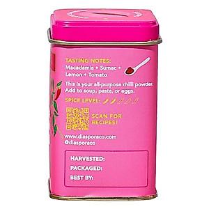 Diaspora Co. Guntur Sannam Chillies | Single-Origin Chili Powder | Medium Heat | All-purpose | 57g Everyday Tin